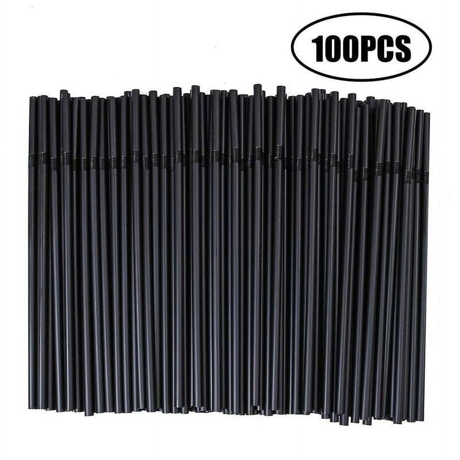 100pcs Mini Short Cocktail Straws Small Black Plastic Straw For ...