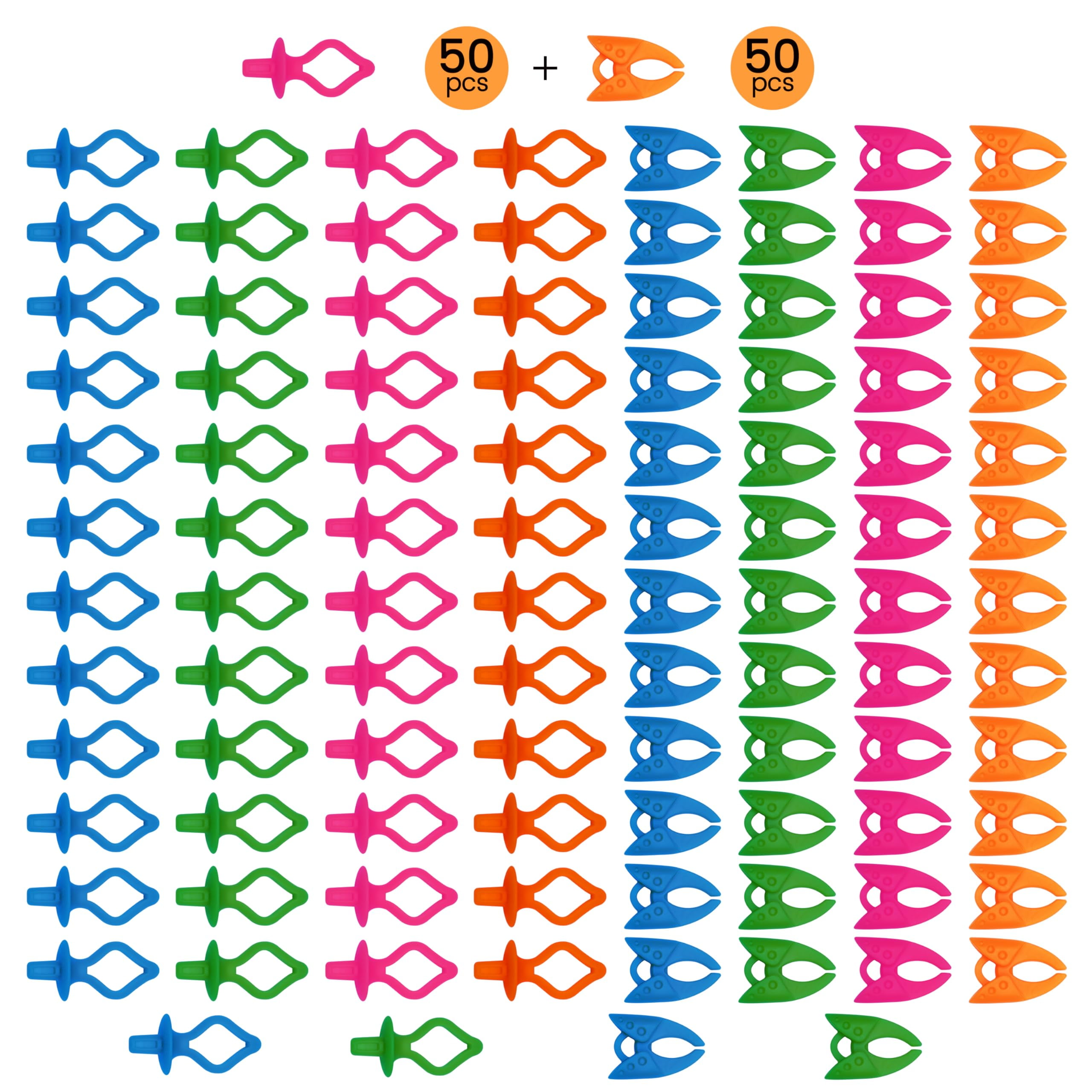 100pcs Mix Sewing Notion (50 Bobbin Holders + 50 Bobbin Clamps) - Prevent Bobbin Thread Tails ...