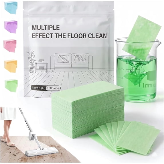 100pcs Multi Surface Effect Floor Clean Tablets All Purpose Natural ...