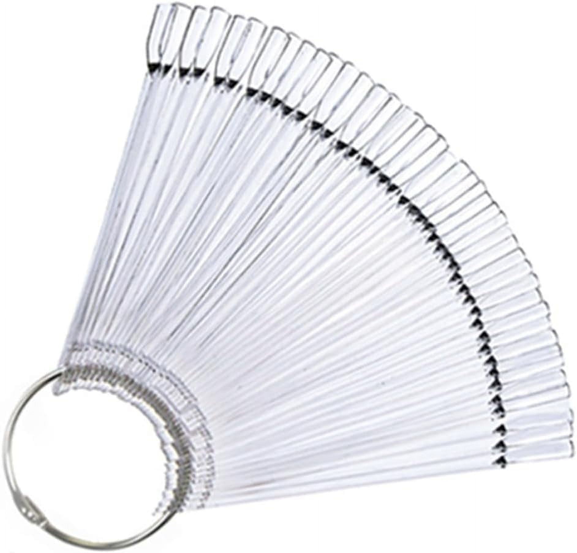 100pcs Nail Art Practice Templates Transparent False Nail Art Tip Nail ...