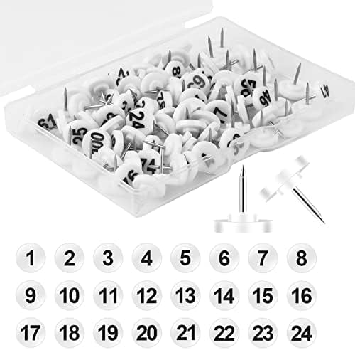 100pcs Numbered Push Pin Tacks, 1-100 Sequential Number Tacks Push Pins ...