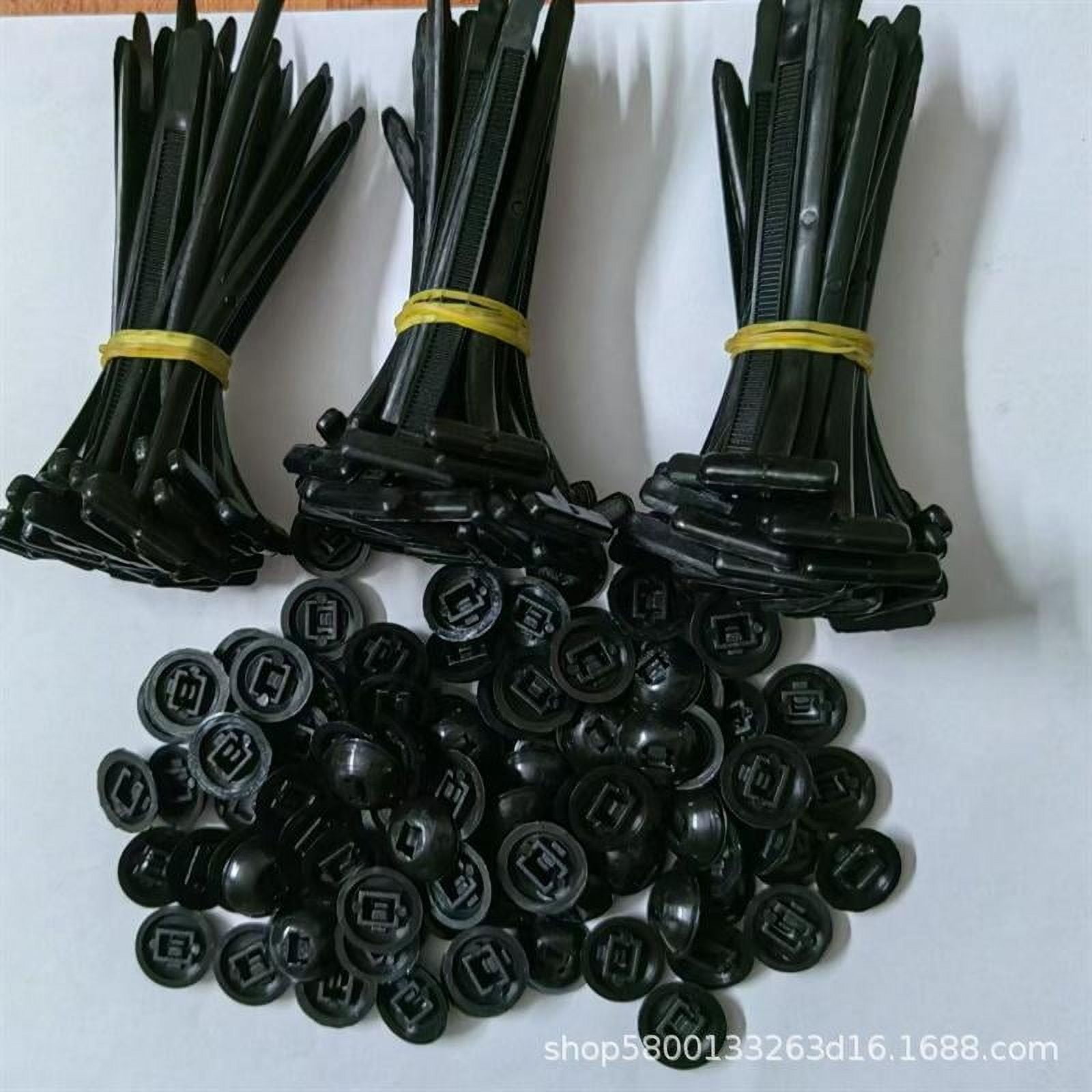 100pcs Nylon Universal Cable Tie Buckle, Cable Tie with Buckle ...