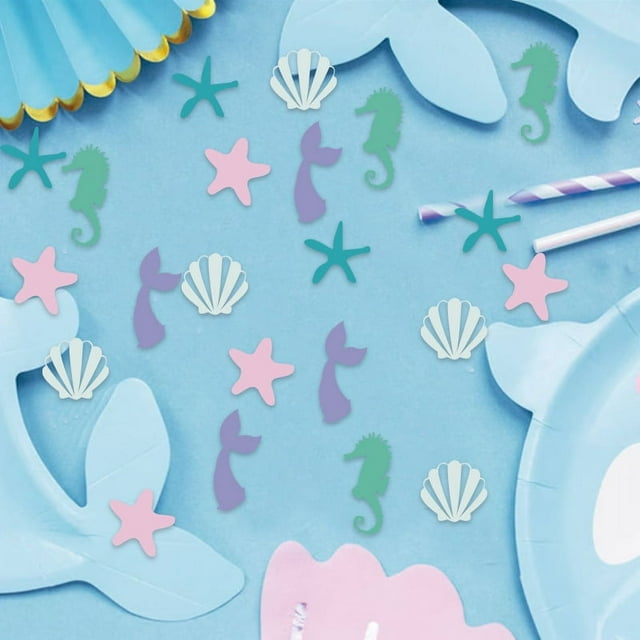 100pcs Ocean World Confetti Sea Animals Confetti Tail Paper Confetti ...