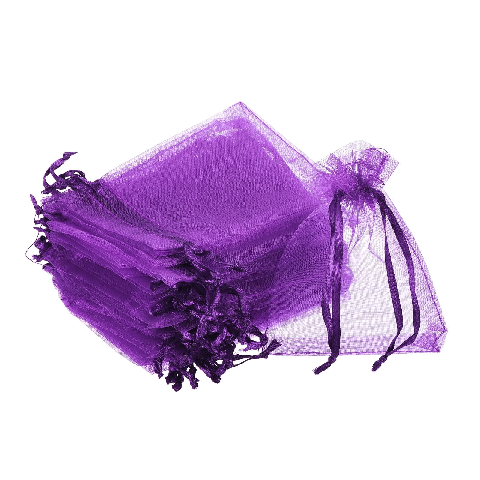 100pcs Organza Bags 3x4 Inch Drawstring Favor Pouches Mesh Bag Deep ...