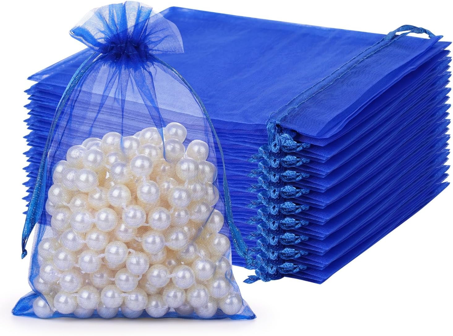 100pcs Organza Bags with Drawstring, 4 x 4.72 inch Little Mesh Gift ...