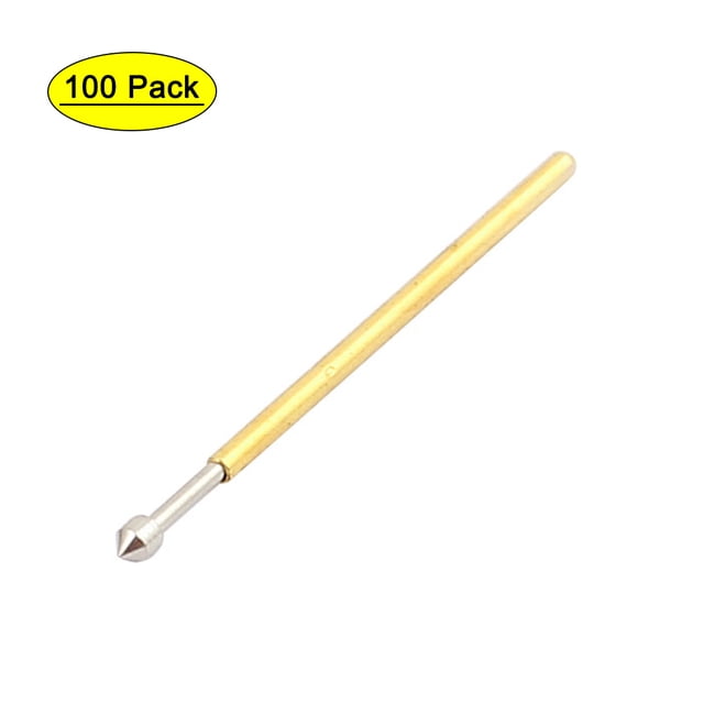 100Pcs P50-E2 0.68mm Dia 16.5mm Length Metal Spring Pressure Test Probe ...