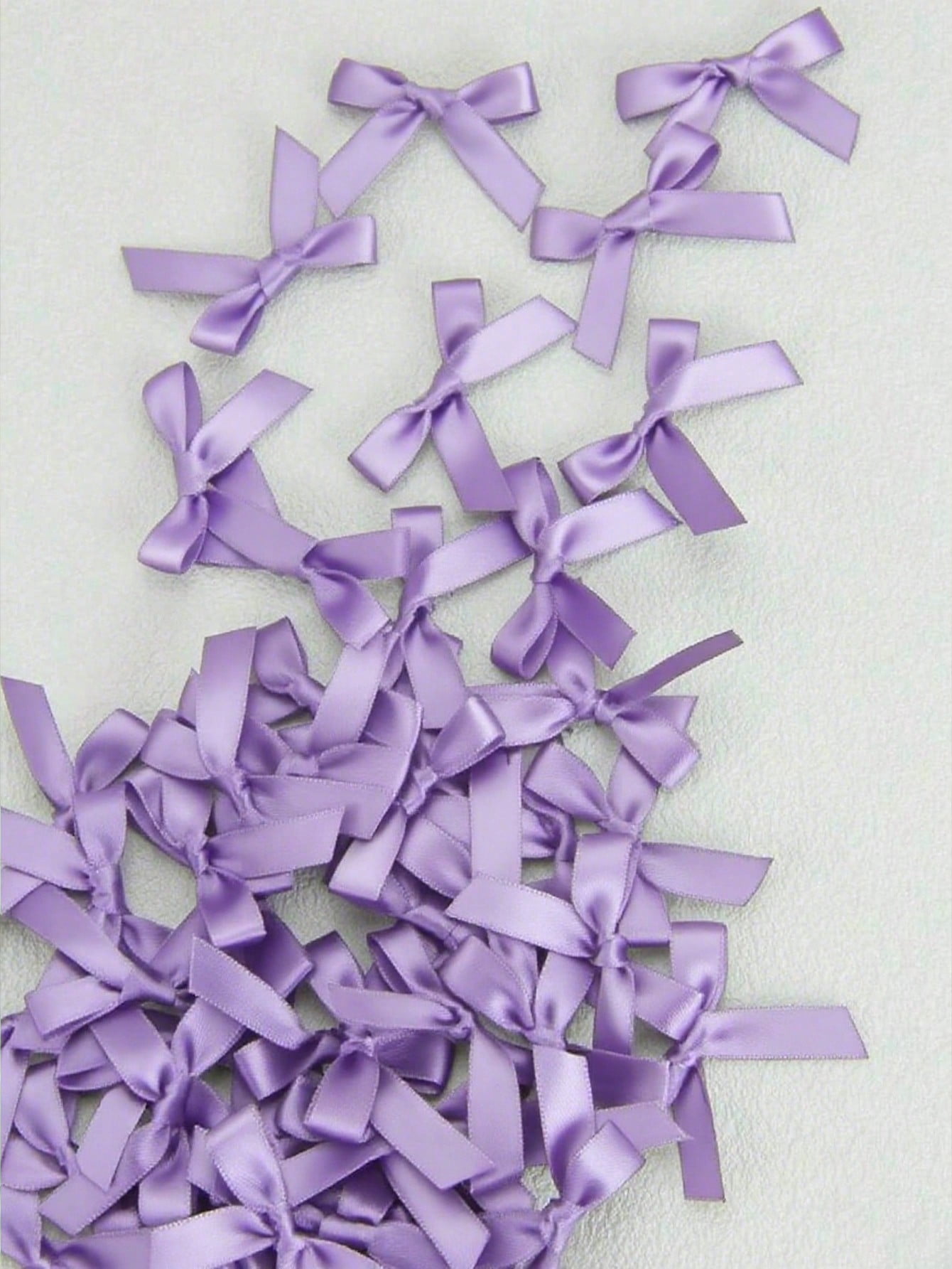 100pcs Pack Purple Ribbon Bows, Gift Wrapping Decor Handmade Card ...