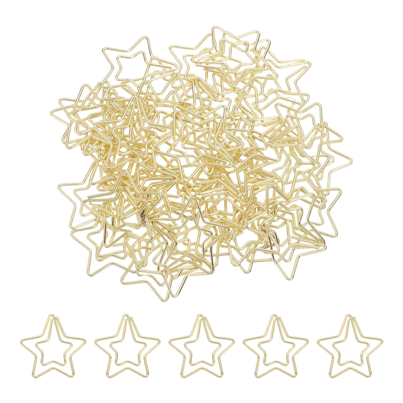 100pcs Paper Clip, Star Paper Clip Small Cute Rust-Proof Metal Planner ...
