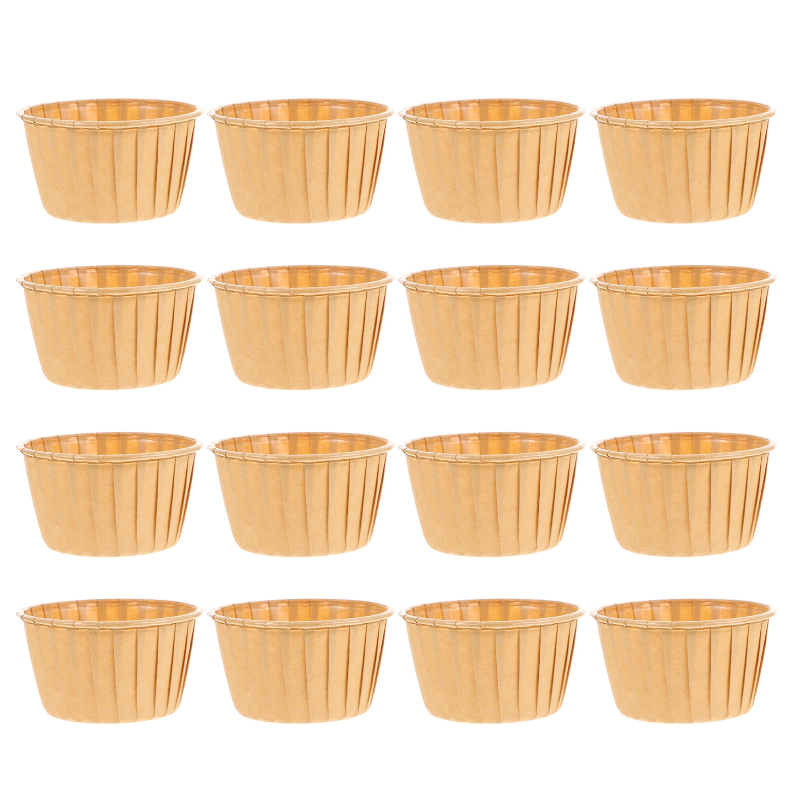 100pcs Paper Cups Cake Cups Rimmed Muffin Containers Dessert Bowls ...