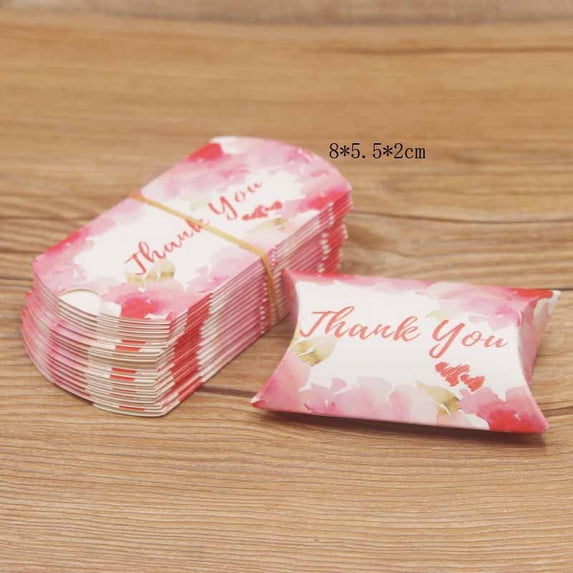 100pcs Paper Pillow Gift Boxes Packaging Boxes Party Favor Sweet Candy ...