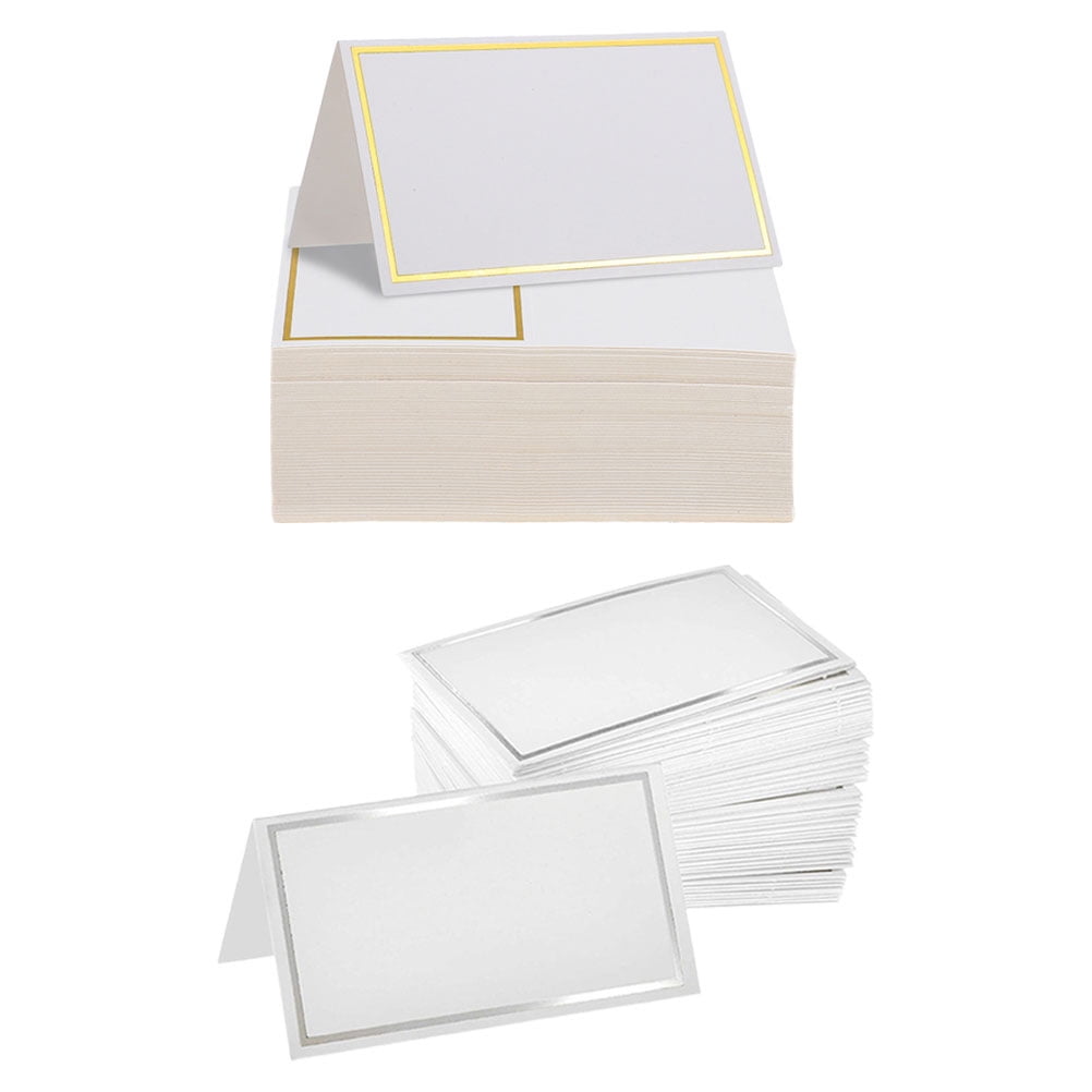 100pcs Paper Place Card Dining Table Name Card Blank Tent Card for ...