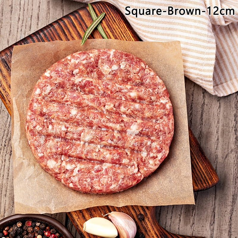 100pcs Parchment Paper BBQ Meat Press Paper Nonstick Hamburger Patty ...