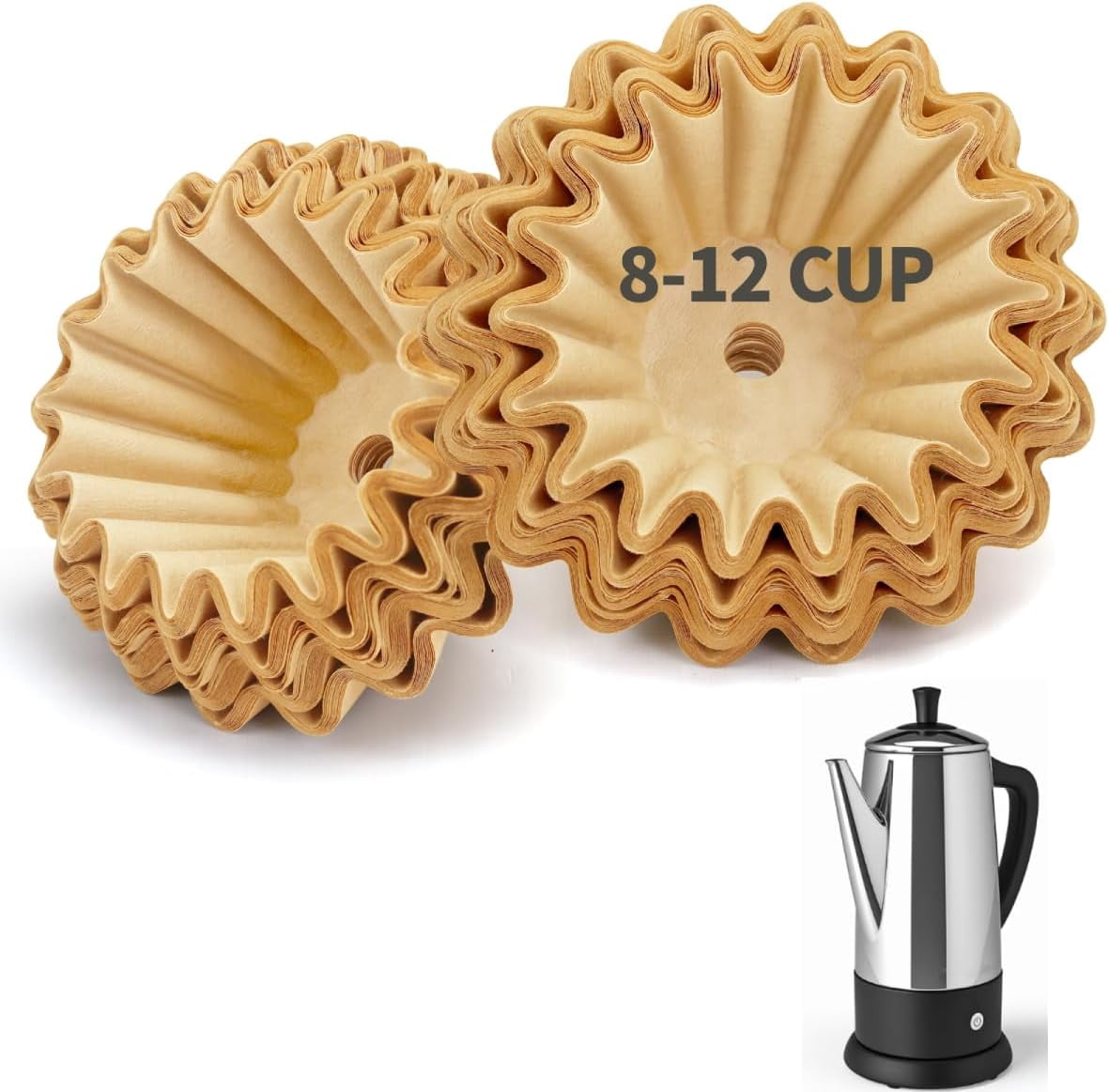 100pcs Percolator Coffee Filters Compatible with Elite Gourmet 12cup ...