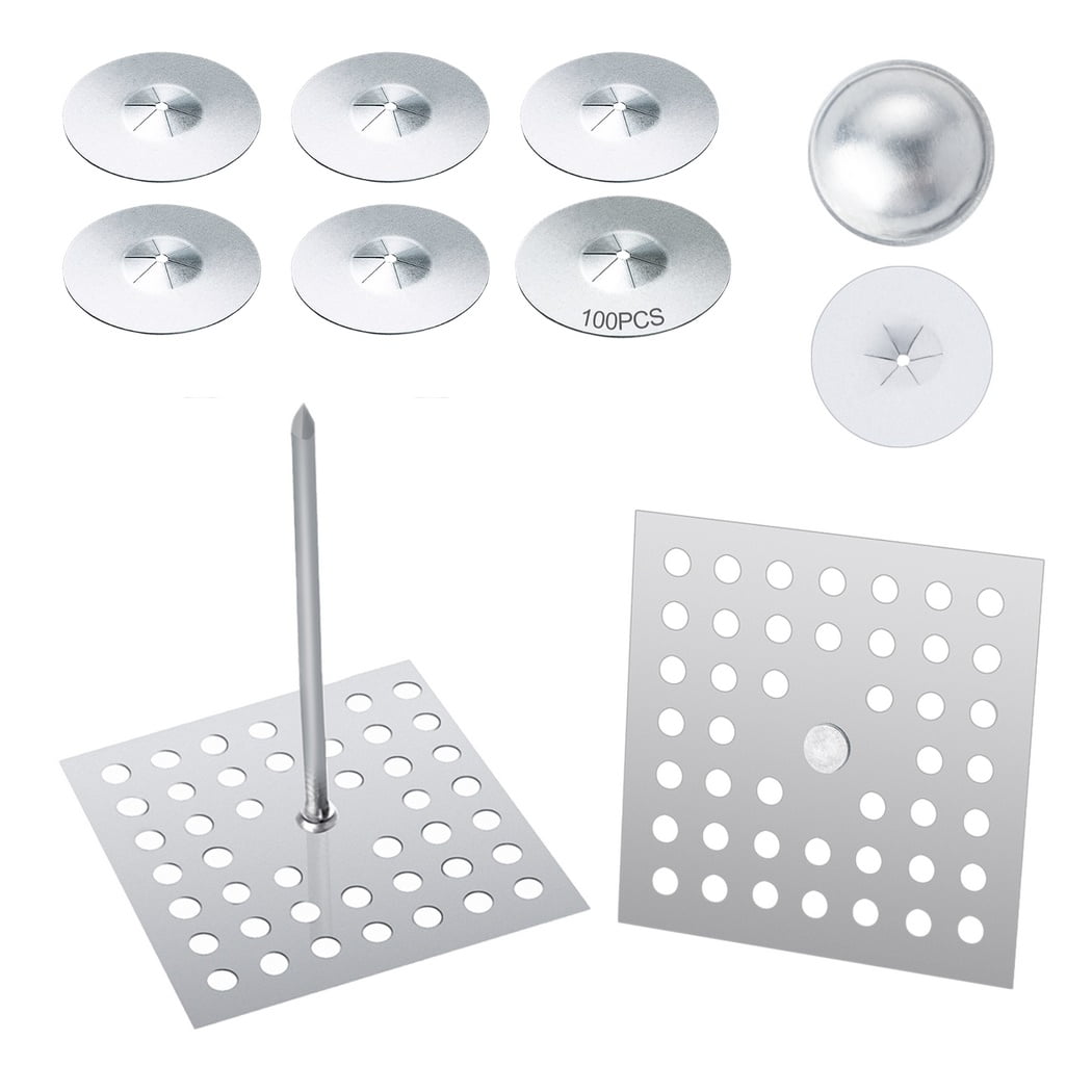 100pcs Perforated Insulation Pins, 2-1/2 Inch Insulating Nails 1-1/2 ...