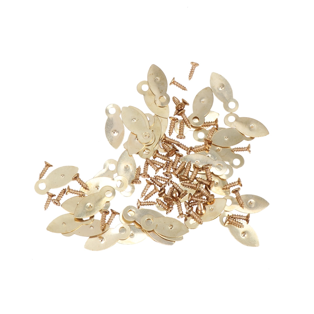 ibasenice 100pcs Picture Framing Turn Buttons Iron Golden For Office ...