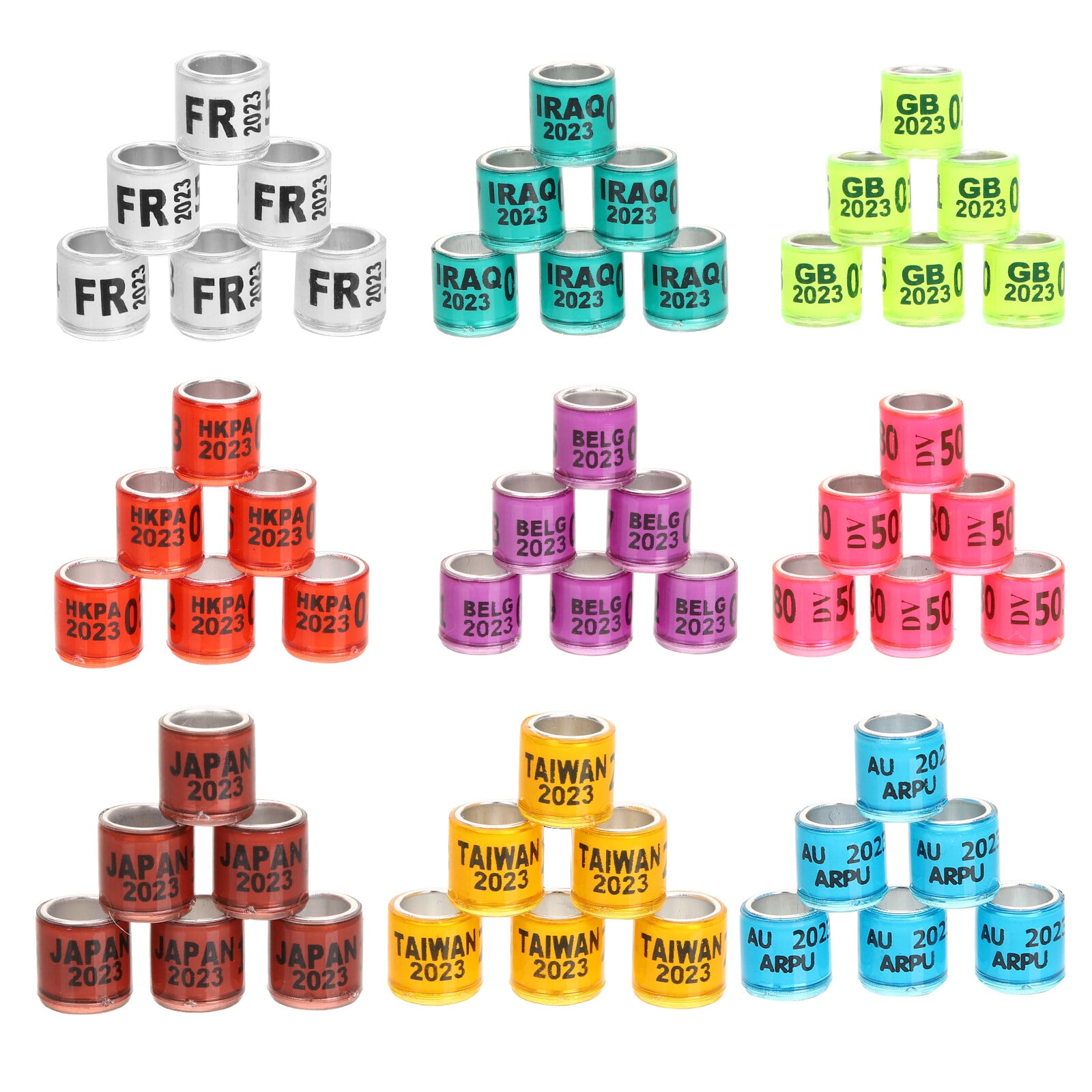 100pcs Pigeon Leg Rings Pigeon Race Markers Pigeon Rings Racing Pigeon ...