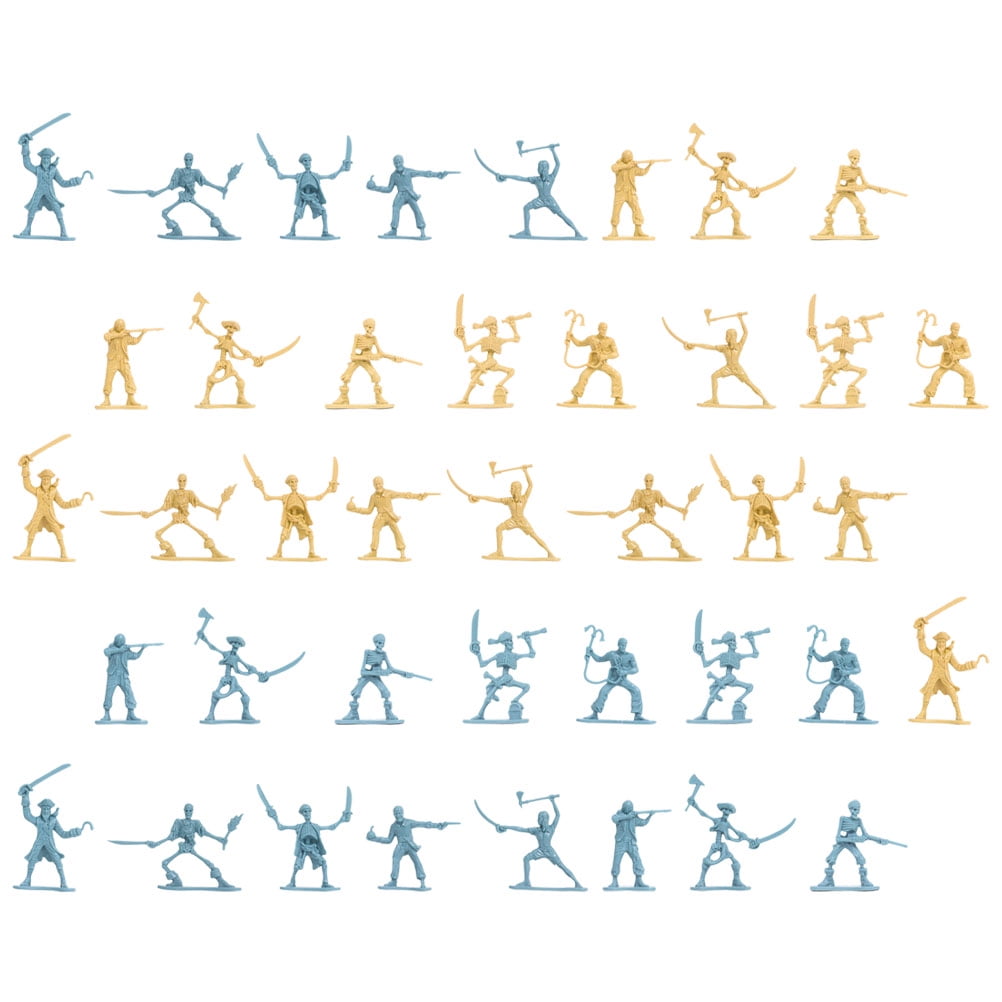 100pcs Pirate Warrior Small Action Figures Mini Soldiers Statues Scene ...