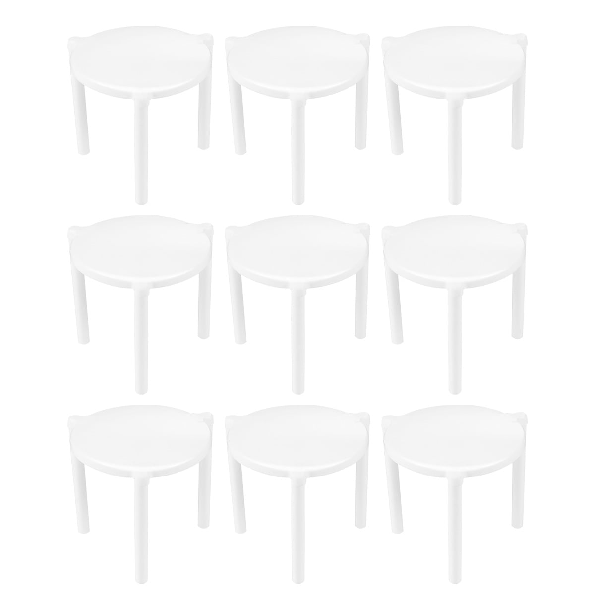 100pcs Stand White Plastic Tripod Stack for Restaurant Container ...