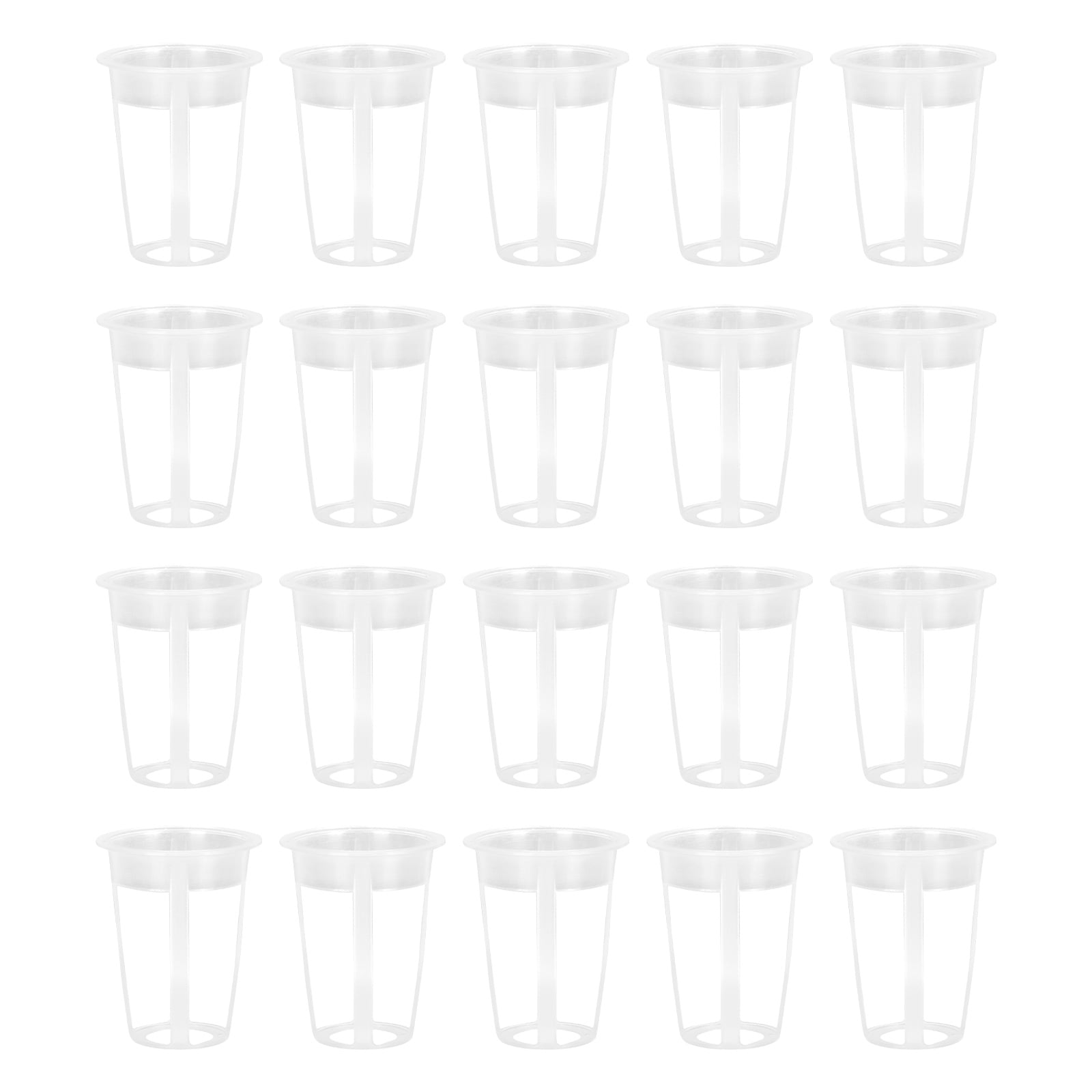 Raindrops 100Pcs PP Plastic Planting Cups for Hydroponic Plants and ...