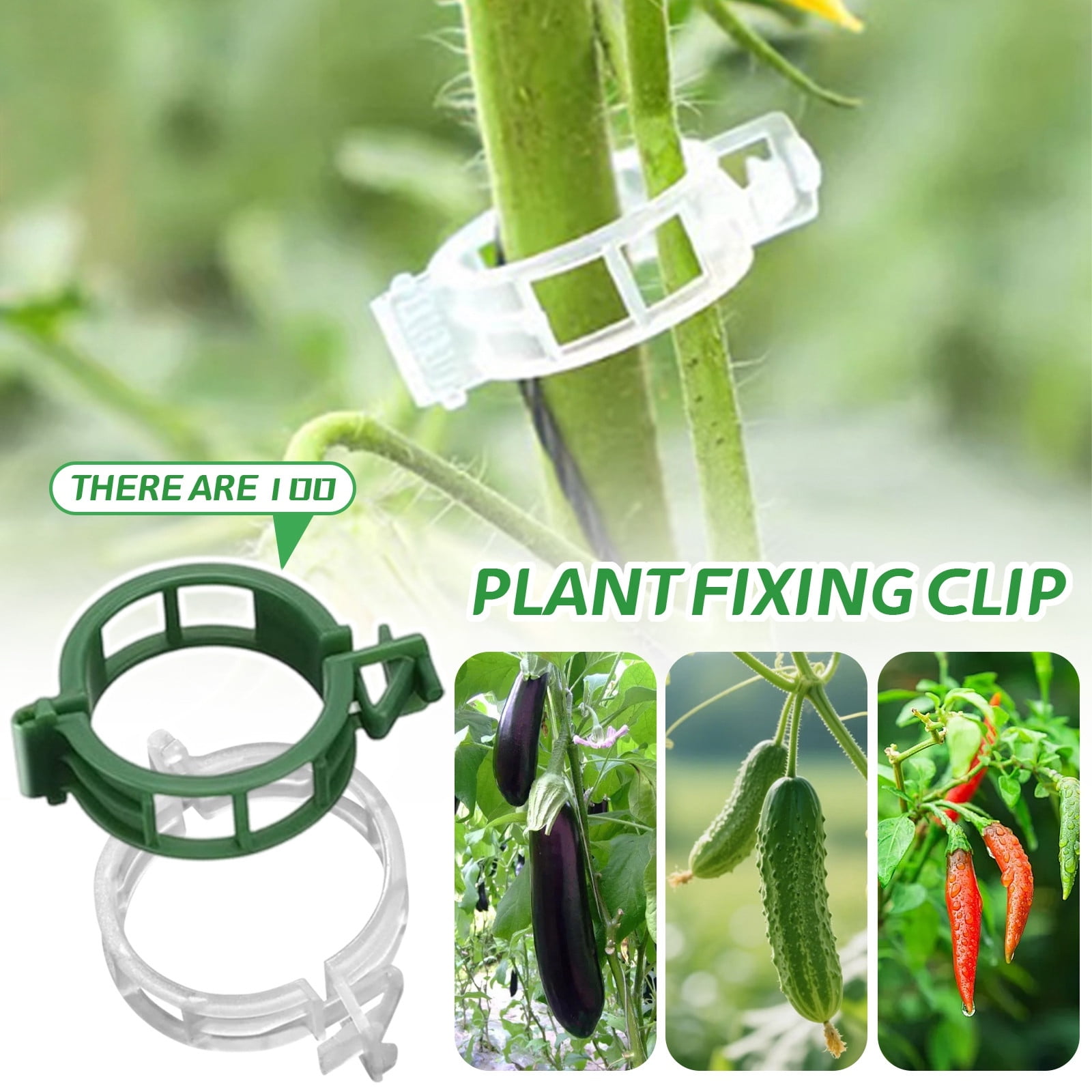 100pcs Plant Support Clips - Tomato Clips for String Trellis, Grape ...