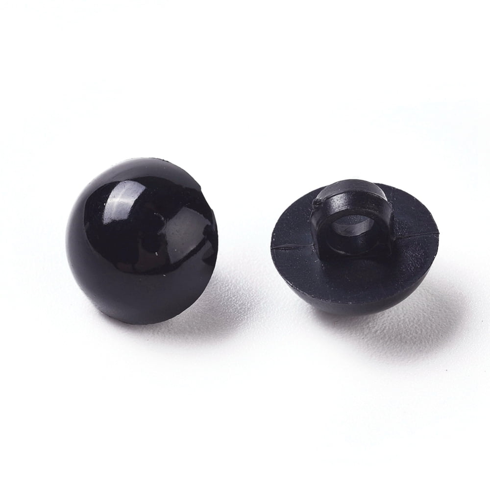 100pcs Plastic Craft Eyes For DIY Teddy Bear Accessories Black 10.1x8 ...
