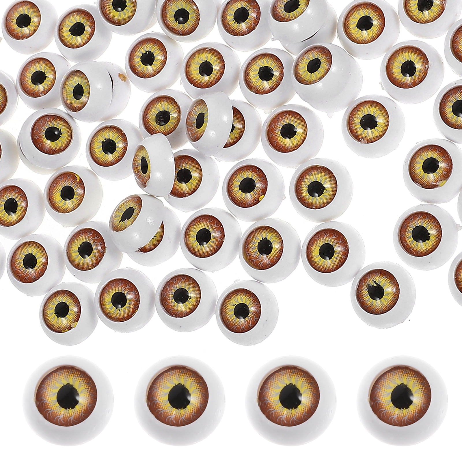 100pcs Plastic Eyeballs Doll Eyes Half Round Eyeballs Craft Eyes Fake ...