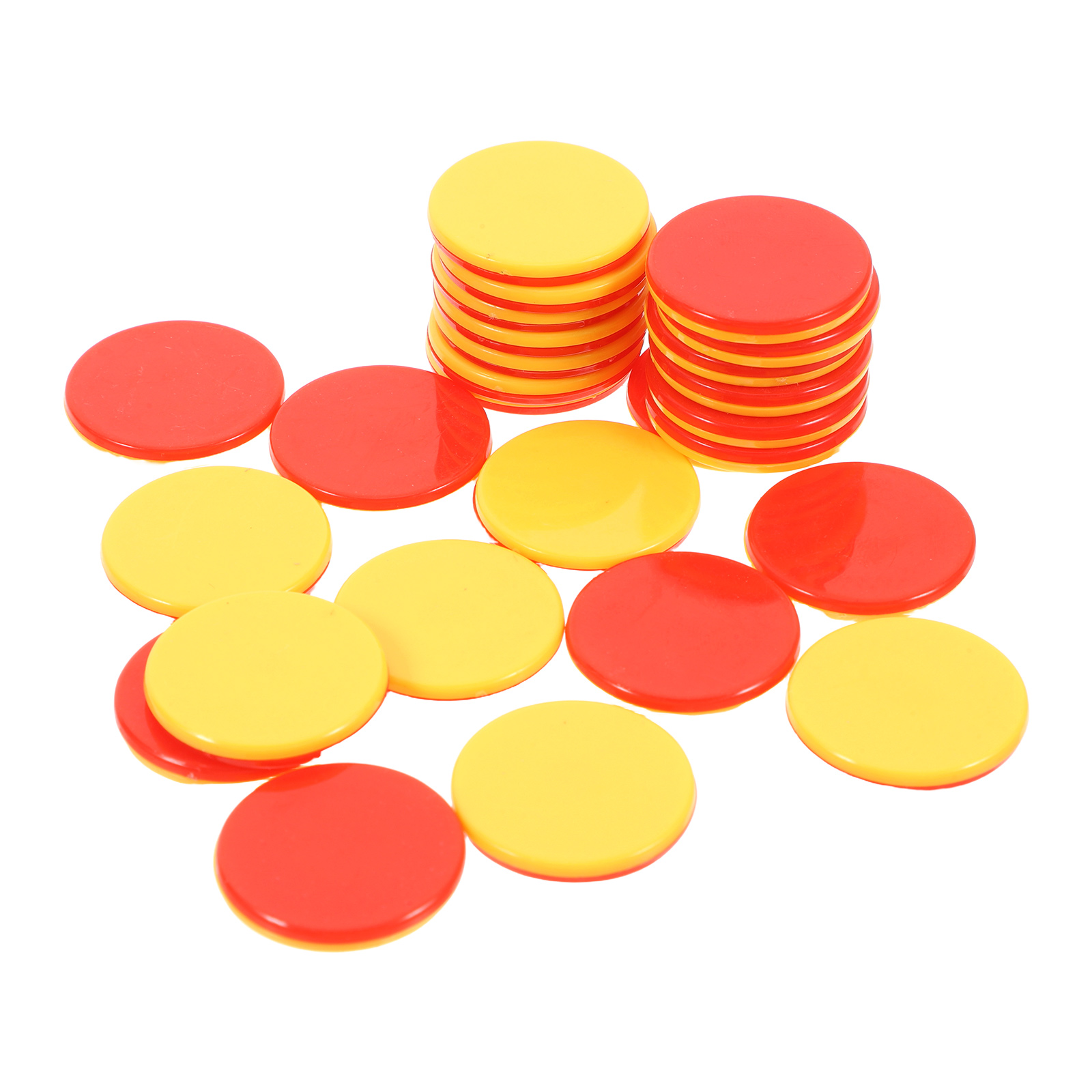 100pcs Plastic Game Tokens Colored Round Chips Math Counting Kit Discs ...