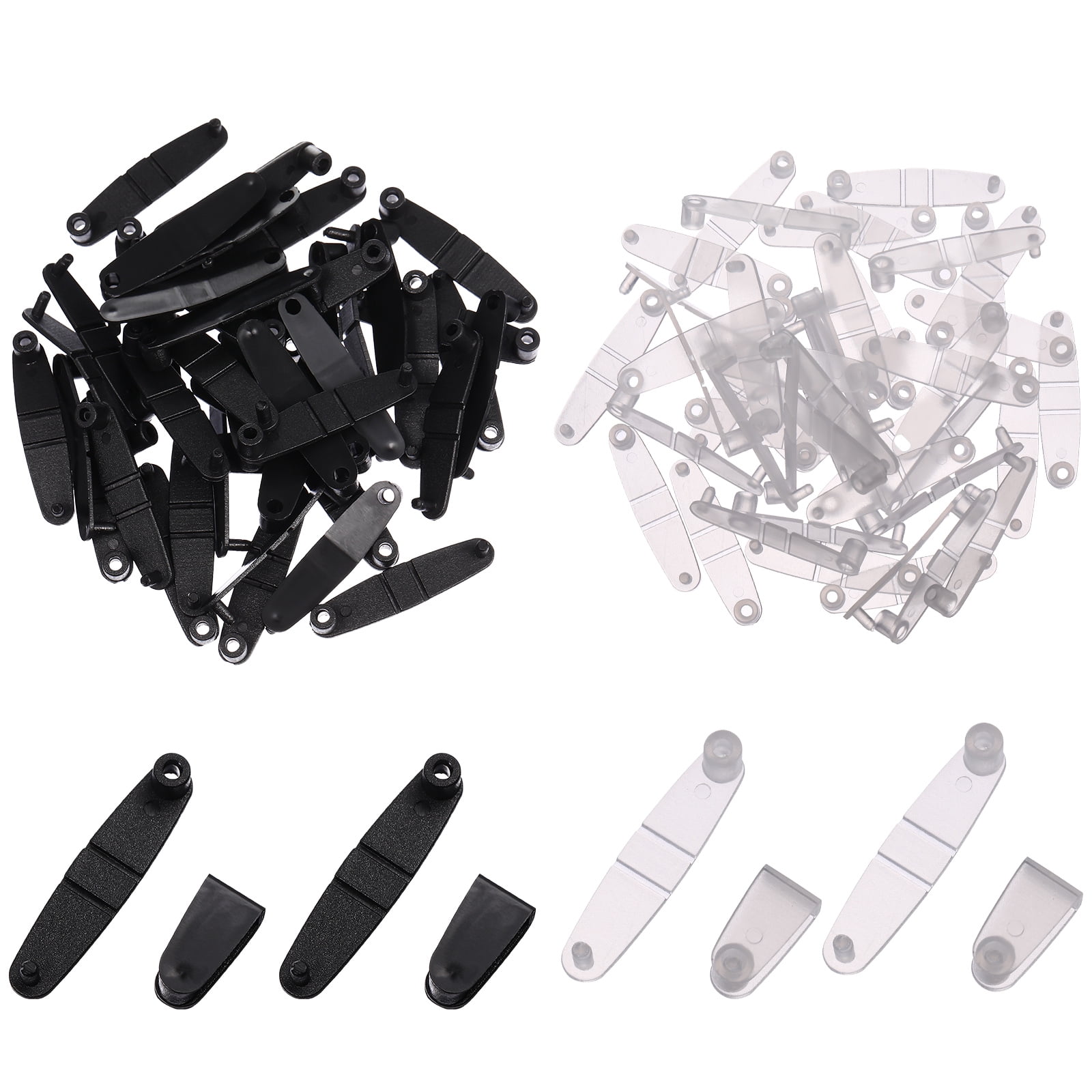 Unbranded 100pcs Clear Plastic Keychain Connectors Snap Jump Rings for ...