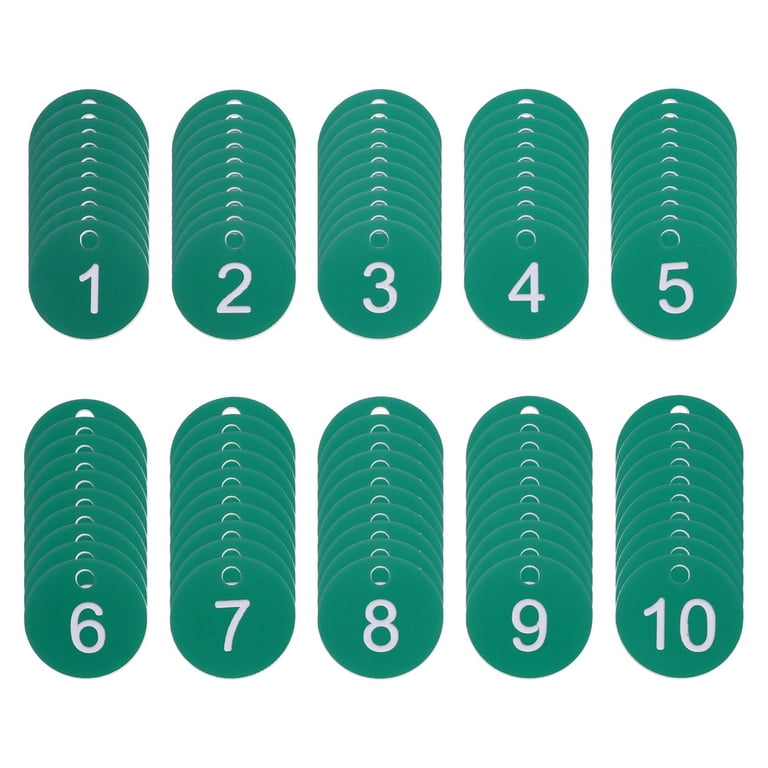 numbered plastic discs