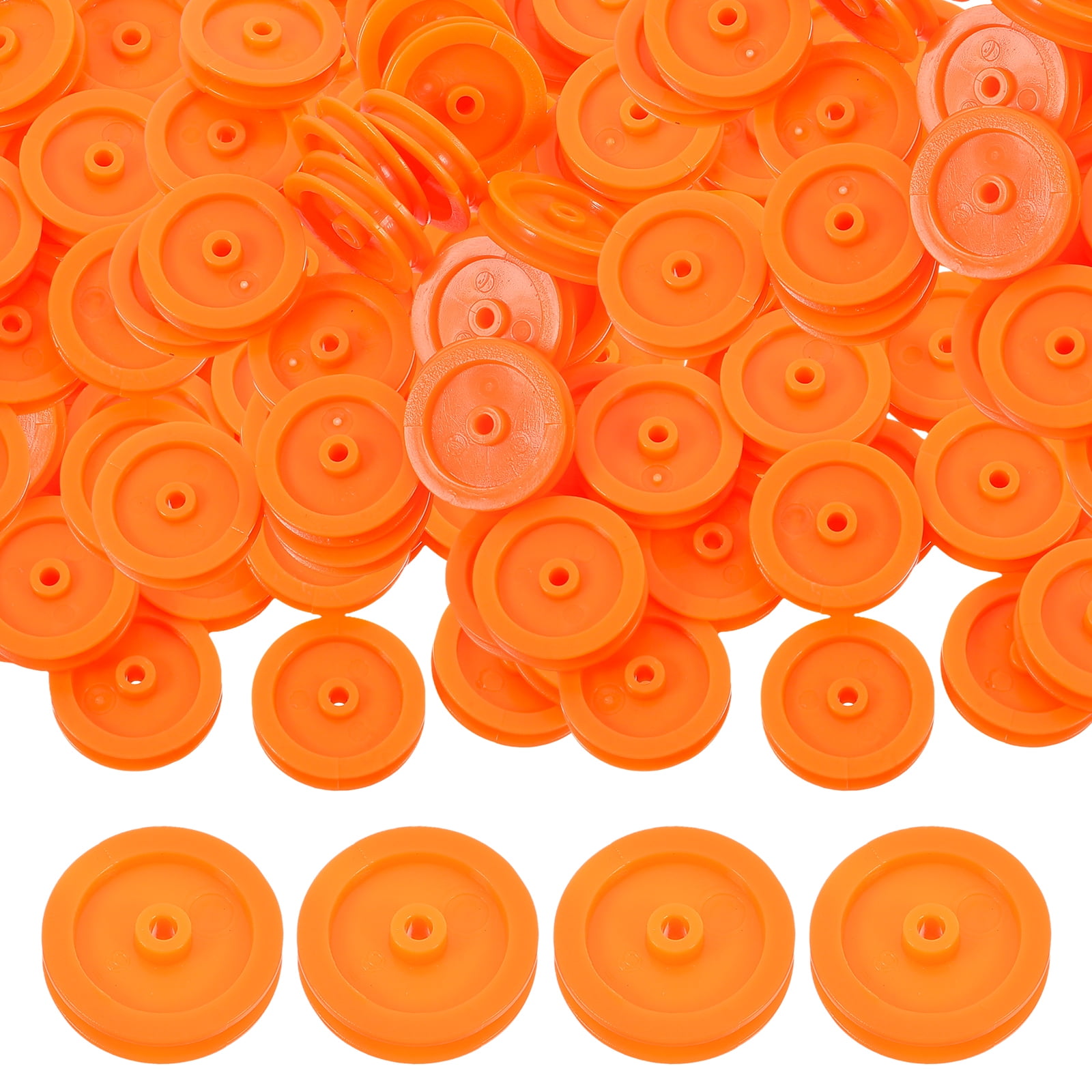 100pcs Plastic Pulley Wheel DIY Mini Gear Motor Wheels DIY Model Toy ...