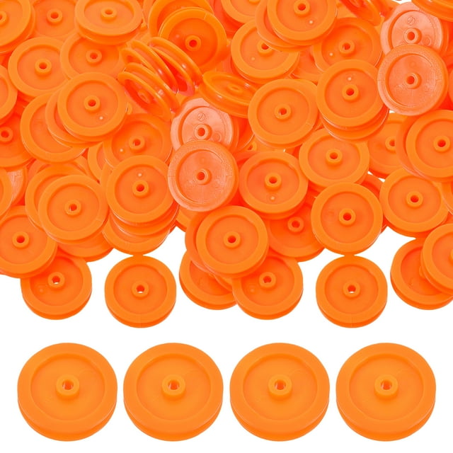 100pcs Plastic Pulley Wheel DIY Mini Gear Motor Wheels DIY Model Toy ...