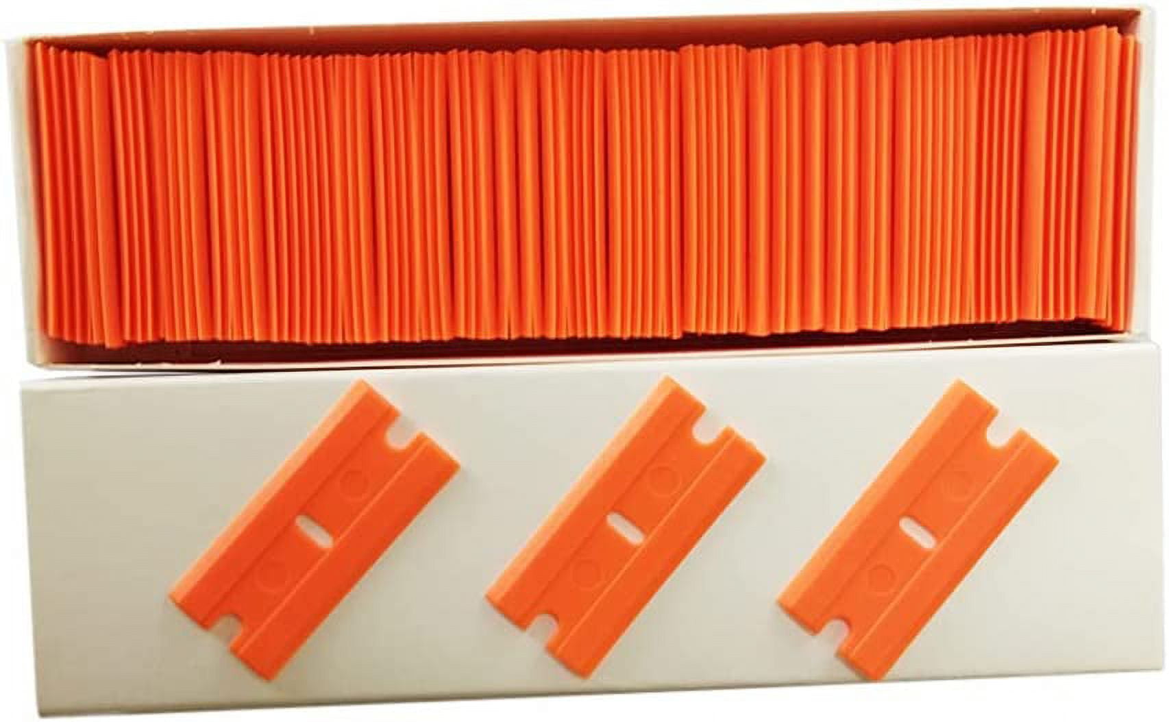100pcs Plastic Razor Blades 1.5" Double Edged Blade for Sticker Glue ...