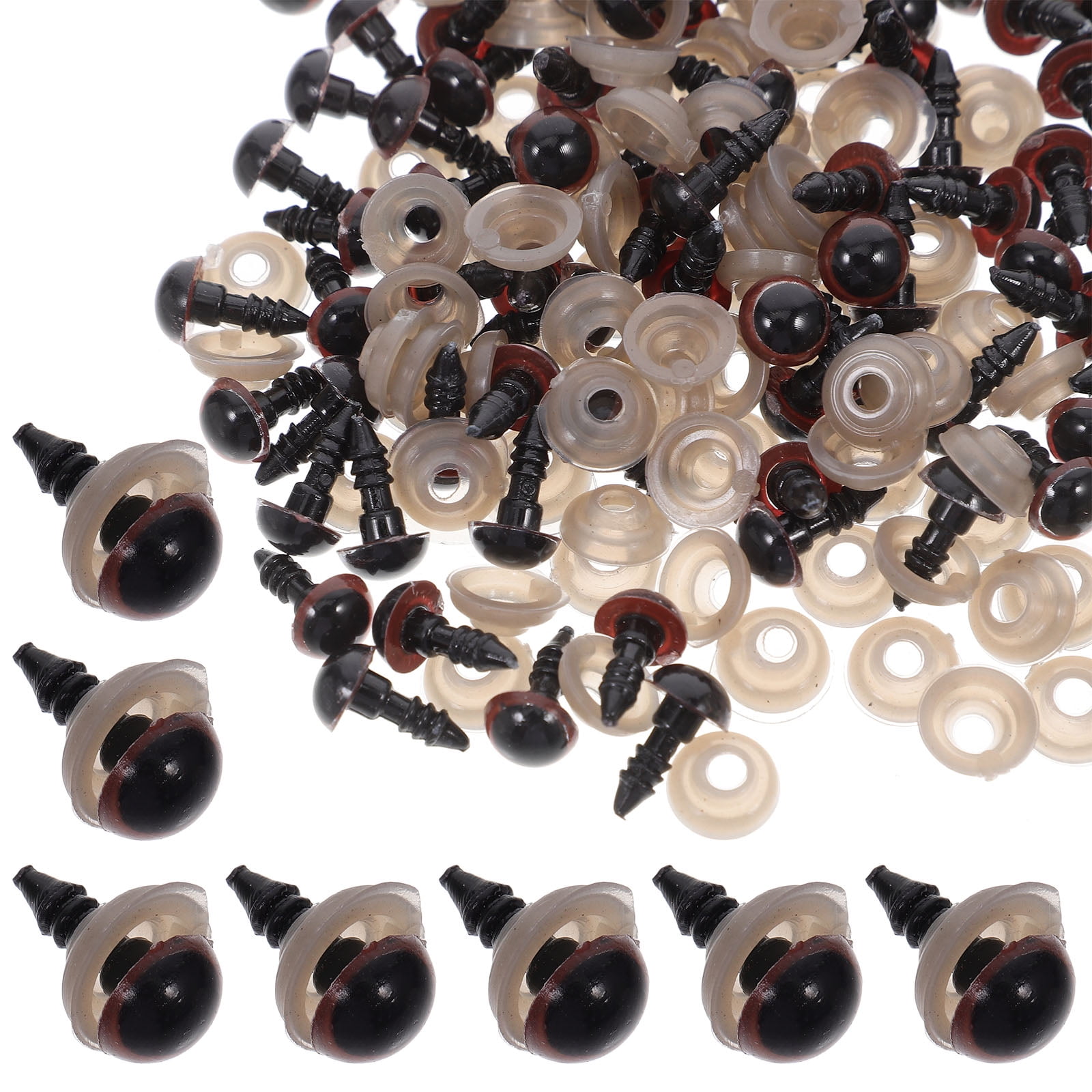 100pcs Plastic Safety Eyes With Washers Set Googly Eyes Set For Diy ...
