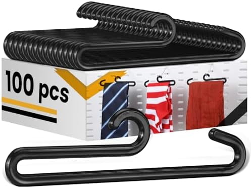 100pcs Plastic Sock Hanger with Curved Bar 3.9" Display Hooks Hangers ...