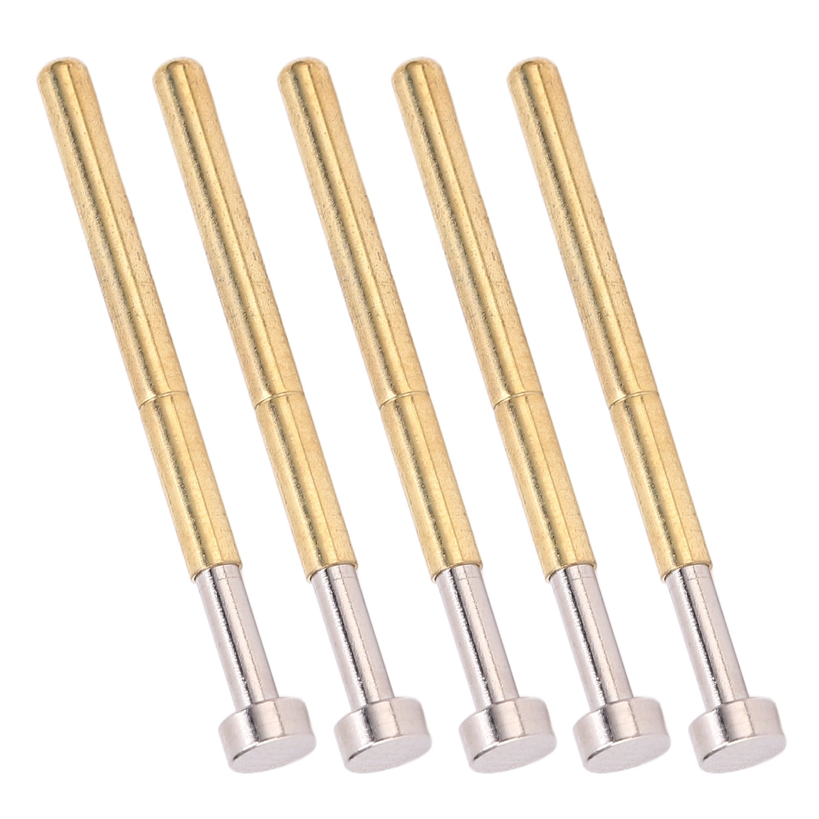 100pcs Pogo Pin Flat Head Spring Test Probe Brass Material 2.36mm/0.1in ...