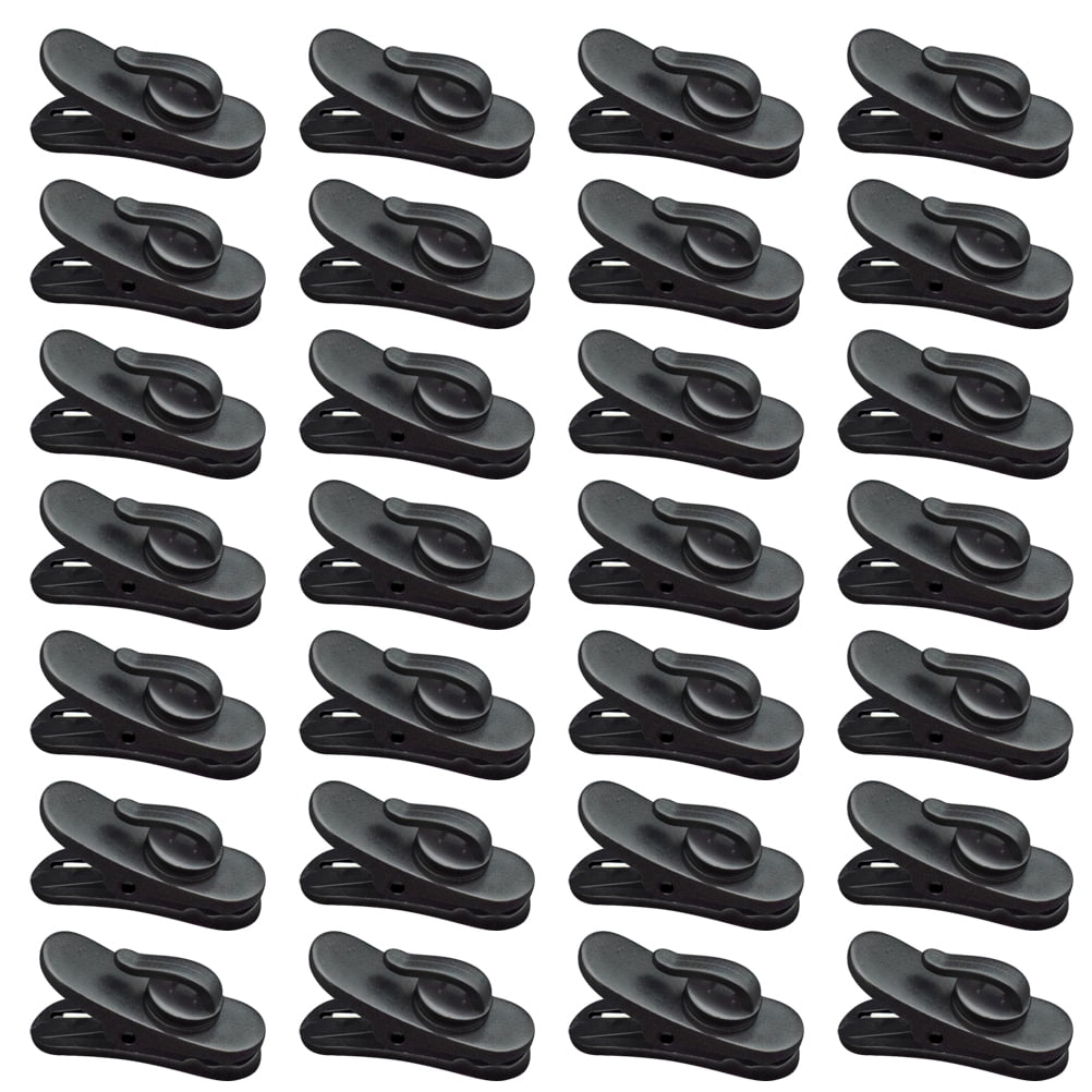 100pcs Portable Rotating Headphone Clips Plastic Headset Clamps (Black ...