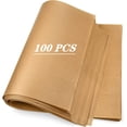 100pcs Precut Brown Non Stick Parchment Paper Sheets for Baking Oven ...