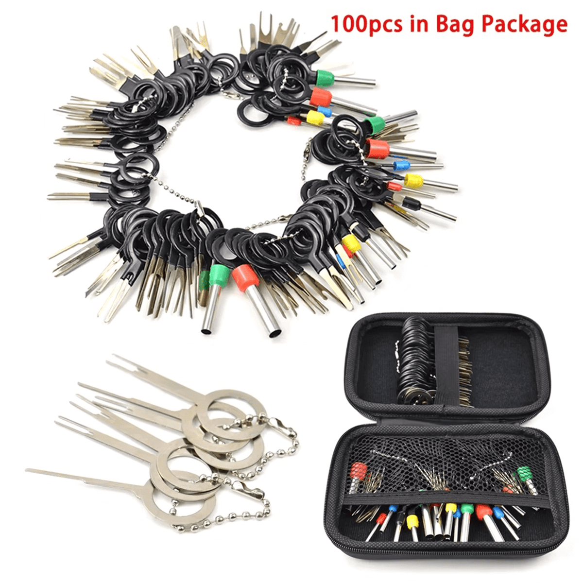 100pcs Puller Tool Kit Wires Pin Extractor Automotive Stylus Tooling ...
