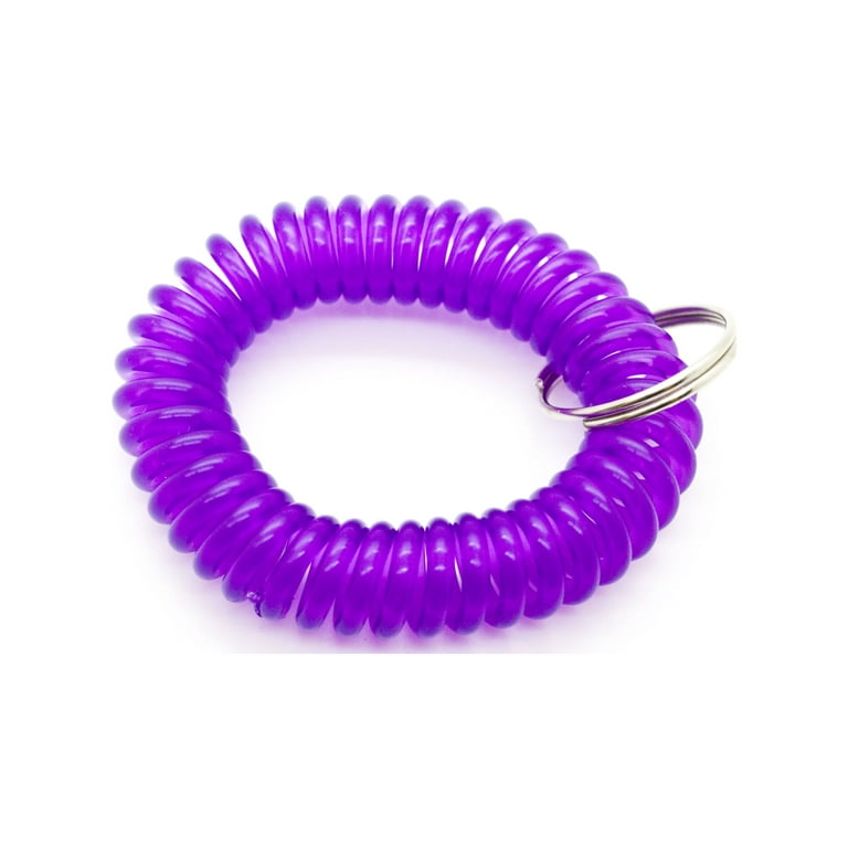 100pcs Purple Color Soft Spring Spiral Wrist Coil Elastic Wrist Big Sale