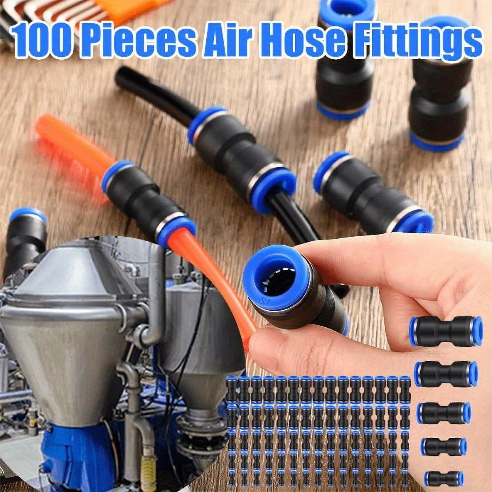 100pcs Quick Connect Air Hose Fittings,universal Plastic Pneumatic Plug ...