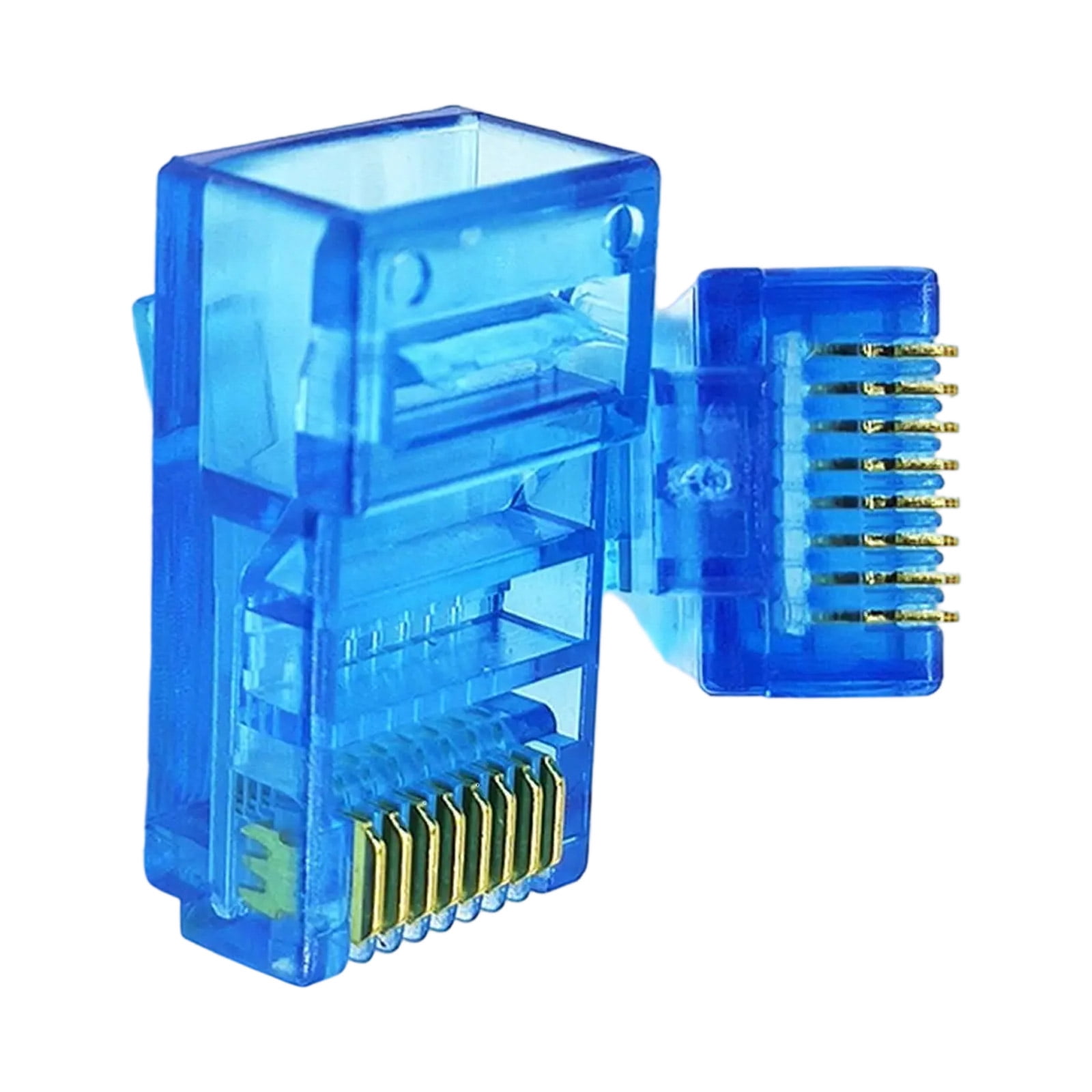100pcs RJ45 Ethernet Connectors Cat5 Ends Transparently Housing For ...