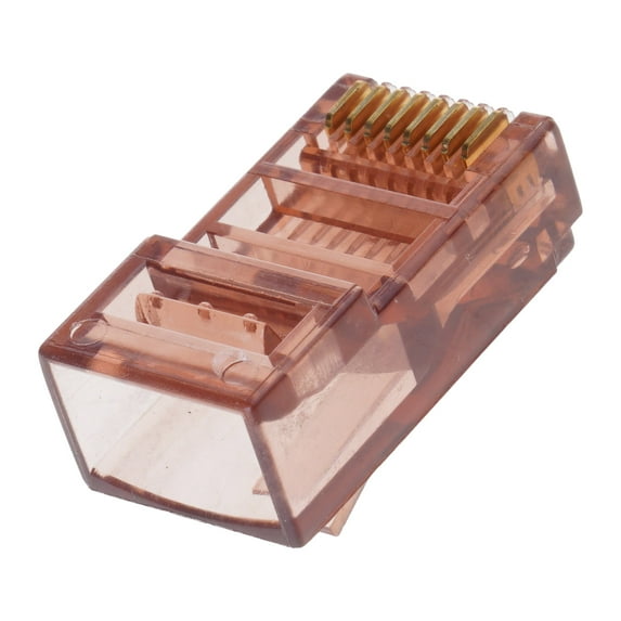100pcs RJ45 Ethernet Connectors Cat5 Ends Transparently Housing For ...