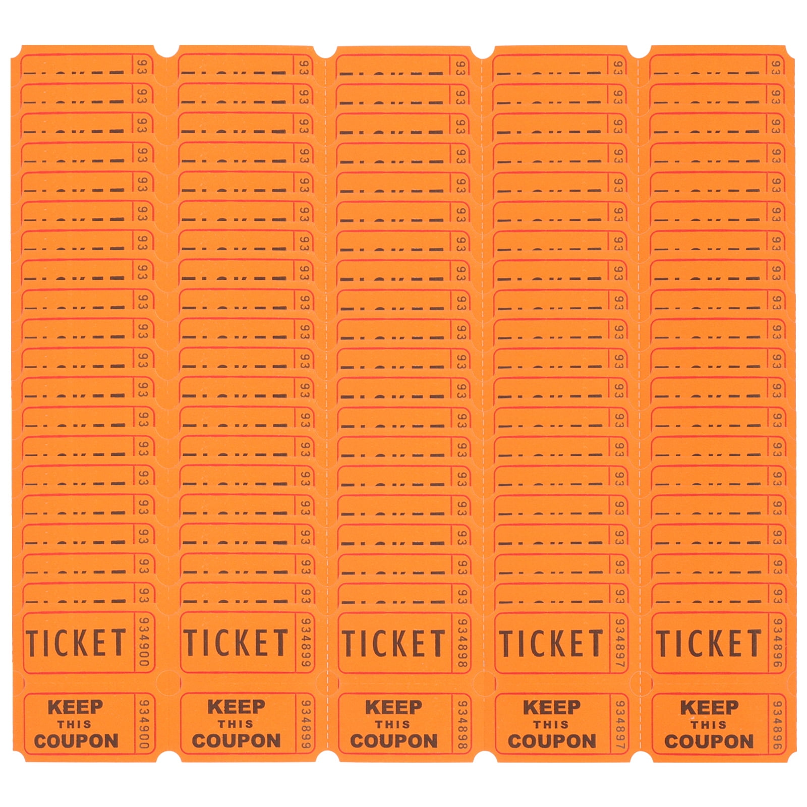 100pcs Raffle Tickets Amusement Park Tickets Universal Tickets Tickets ...
