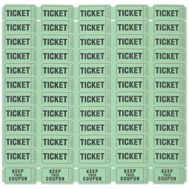 400 Double Stub Raffle Tickets Red/Blue - Keep This Coupon for Carnival ...