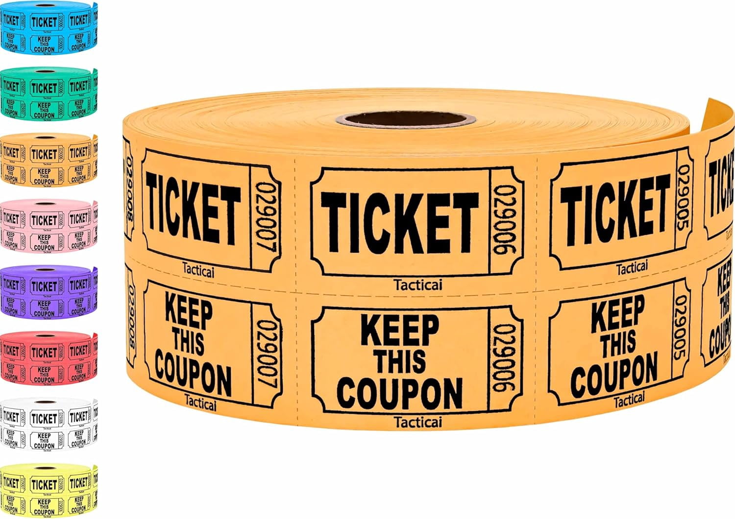 100pcs Raffle Tickets,Roll Of Raffle Tickets,Event Tickets, Easy Read ...