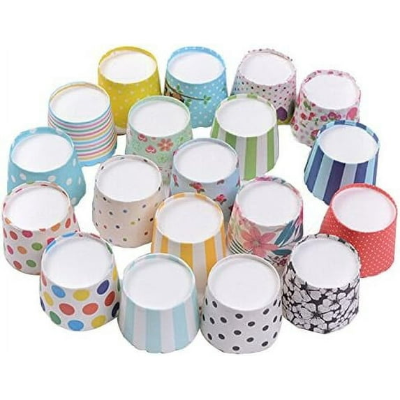 100pcs Random Colorful Premium Greaseproof Cupcake Paper Liners No ...