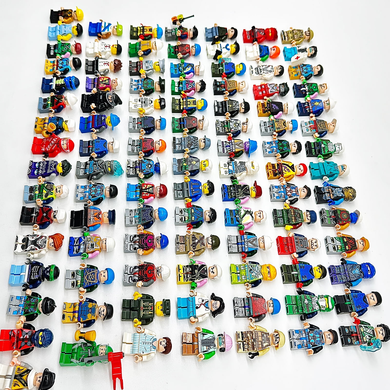 100pcs Random Send Mini City Action Doll Figures Building Blocks ...