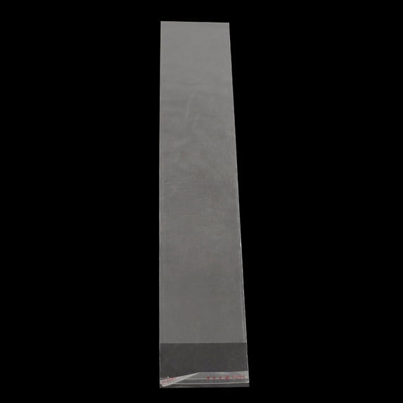 100pcs Rectangle OPP Cellophane Bags Clear 37x7cm Unilateral Thickness ...