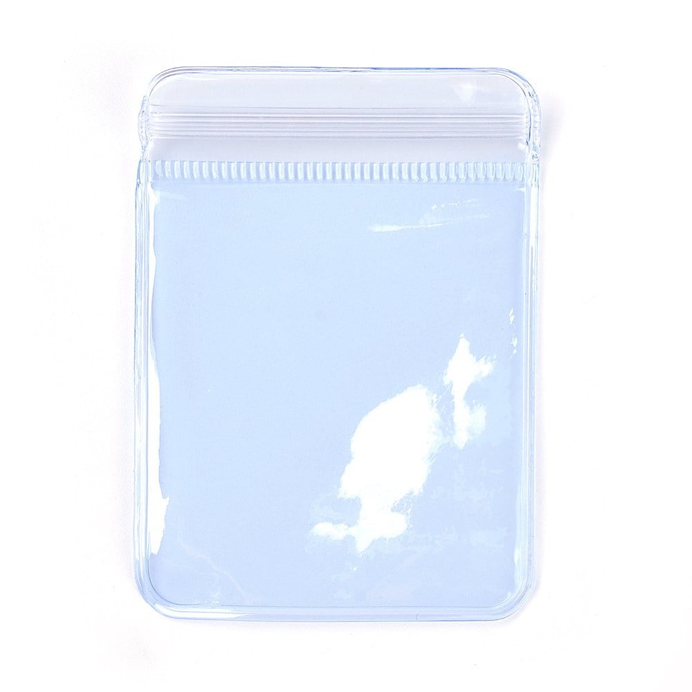 100pcs Rectangle PVC Zip Lock Bags Resealable Packaging Bags Self Seal ...