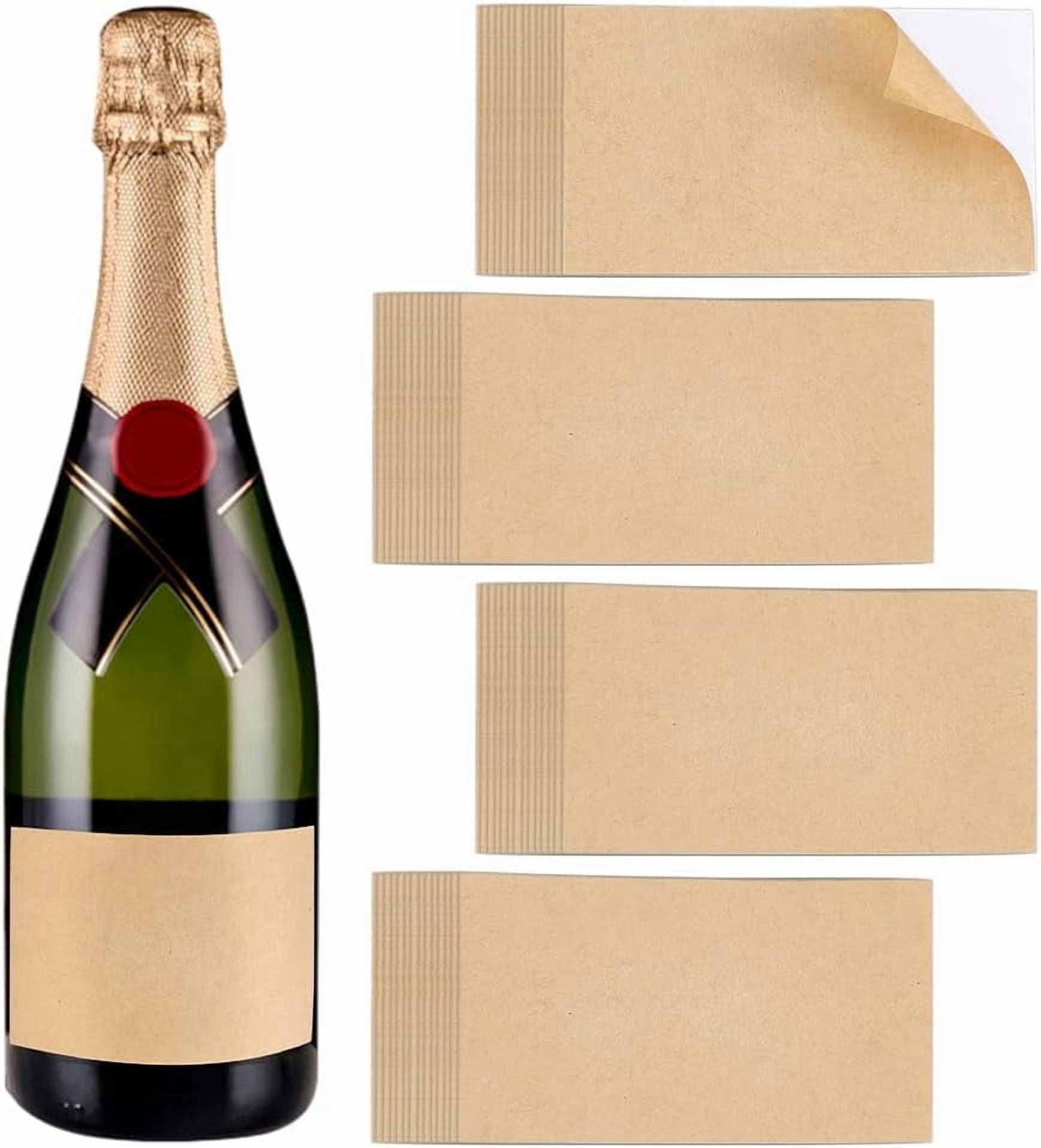 100pcs Rectangle Wine Bottle Labels Wine Bottle Stickers Small Bottles ...